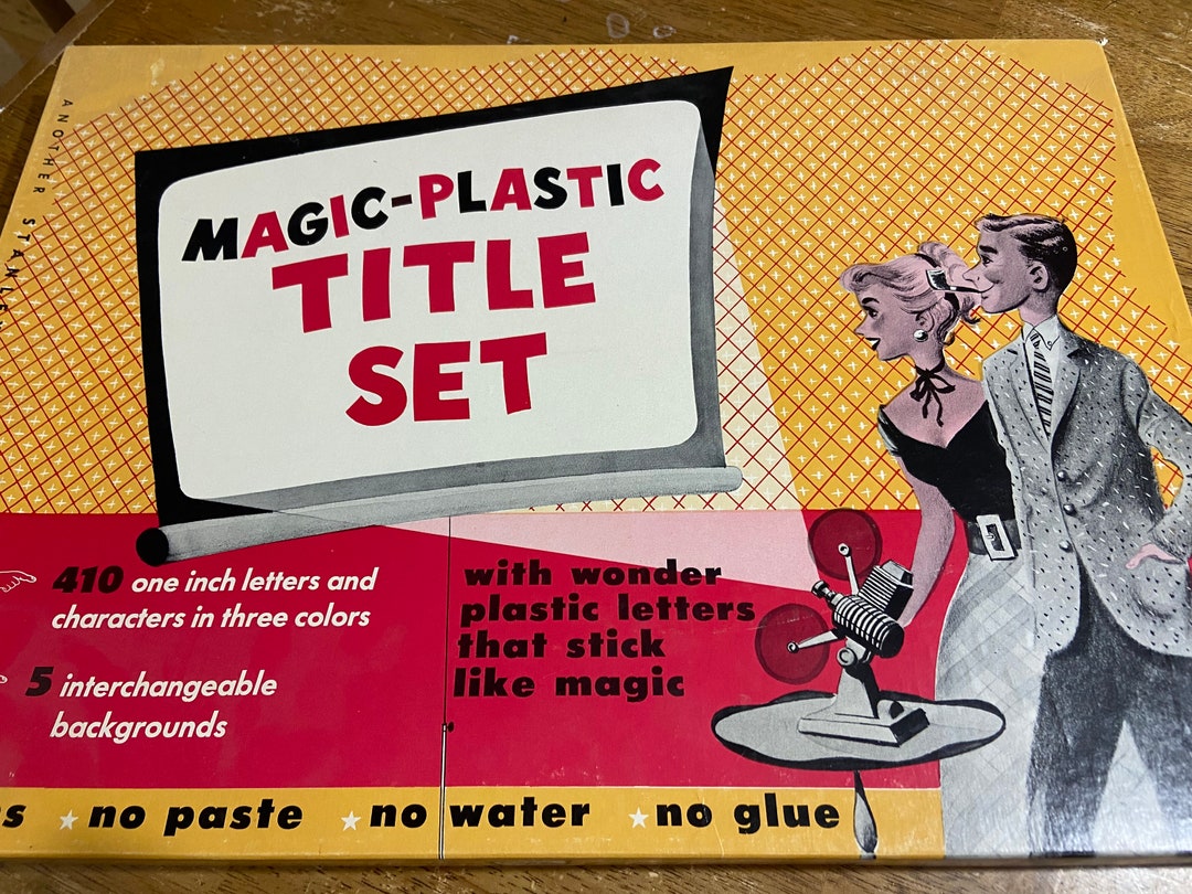 Vintage Magic-plastic Title Set Complete Home Movie Title Set - Etsy