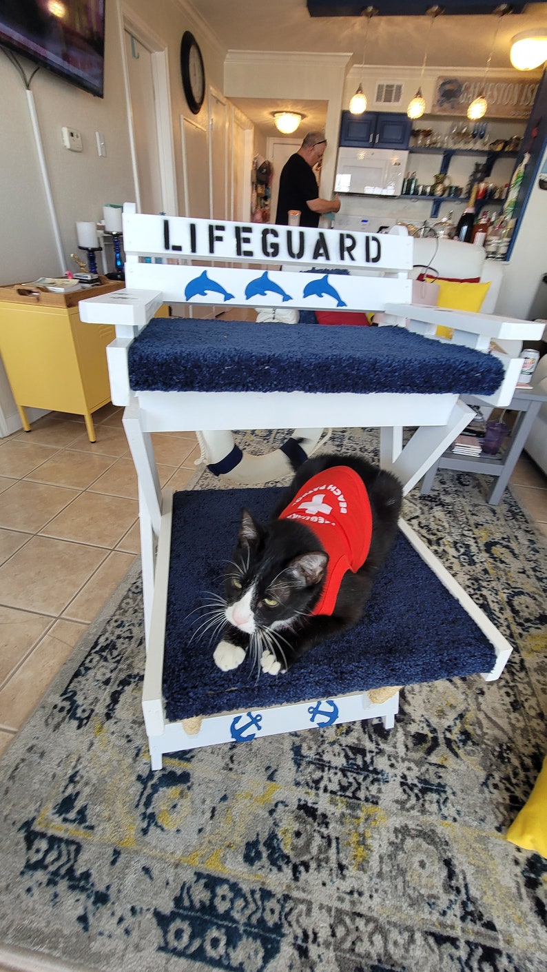 Lifeguard Chair Cat Tower 22 W X 27 D X 42 - Etsy
