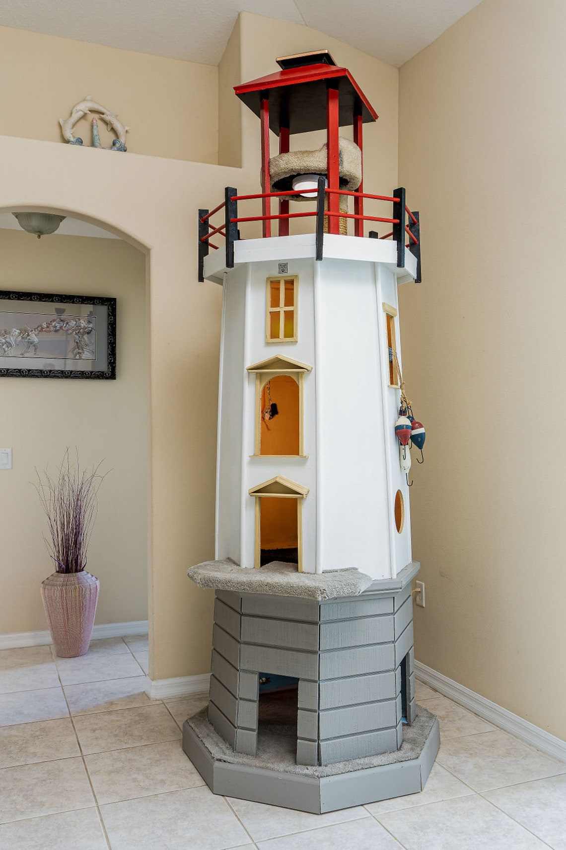 How to Create Your Own Lighthouse Cat Tower - Etsy