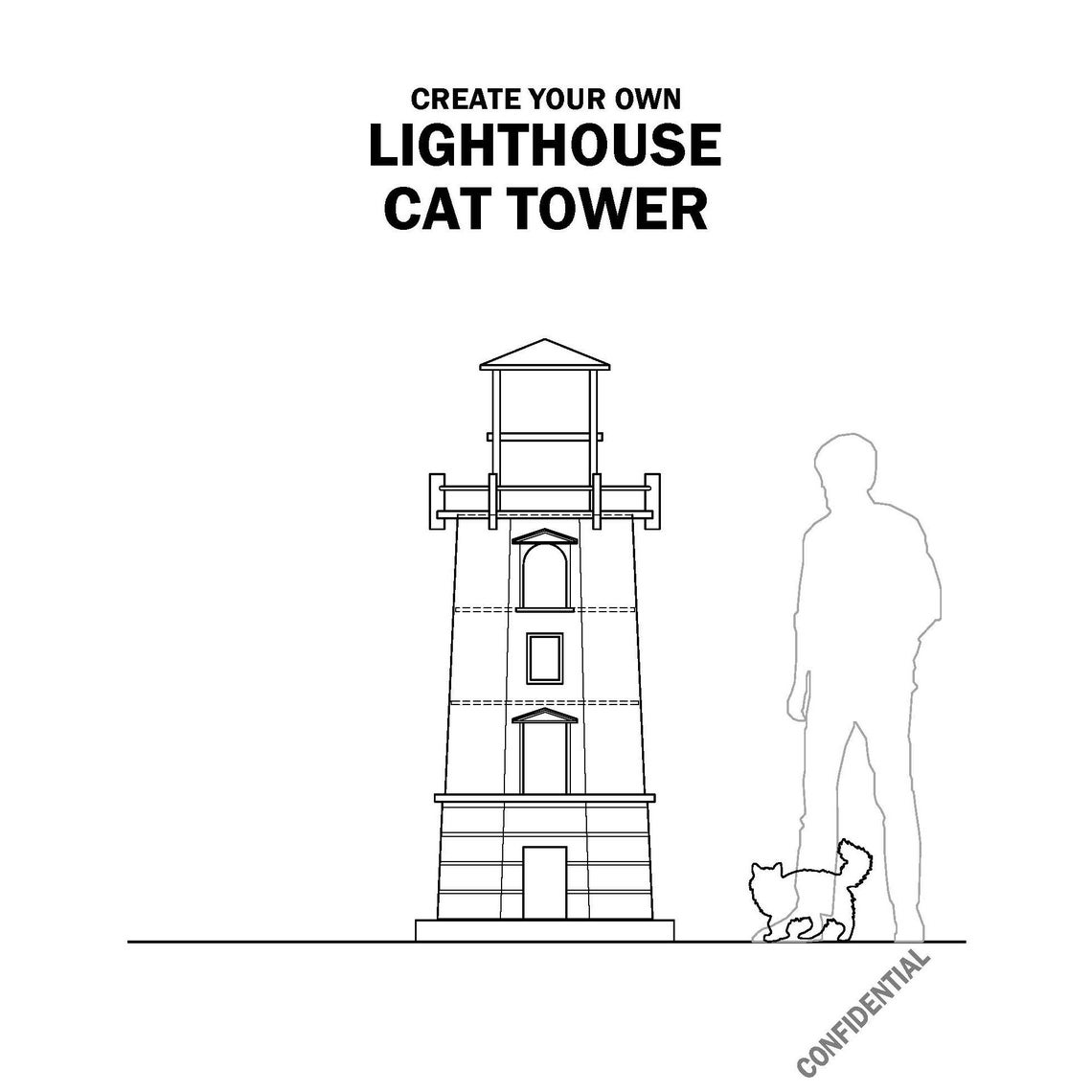 How to Create Your Own Lighthouse Cat Tower - Etsy