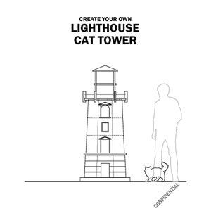 How to Create Your Own Lighthouse Cat Tower - Etsy