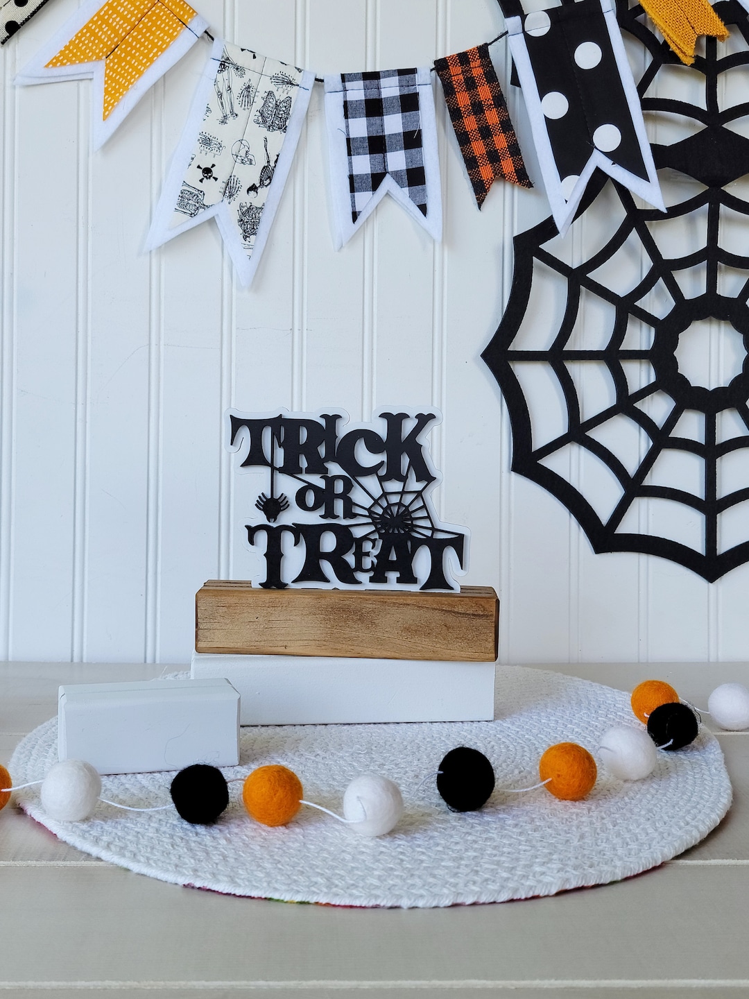 TRICK OR TREAT Word Stack. Halloween Décor. Tiered Tray. *base Sold ...