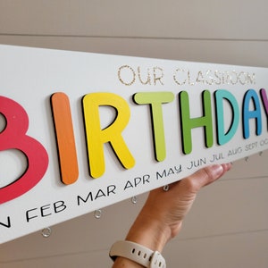 Classroom Birthday Board. Dry-erase. Rainbow. Party. Celebration - Etsy