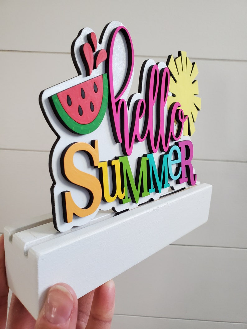Hello Summer Word Stack. BASE Sold Separately. Tiered Tray. - Etsy