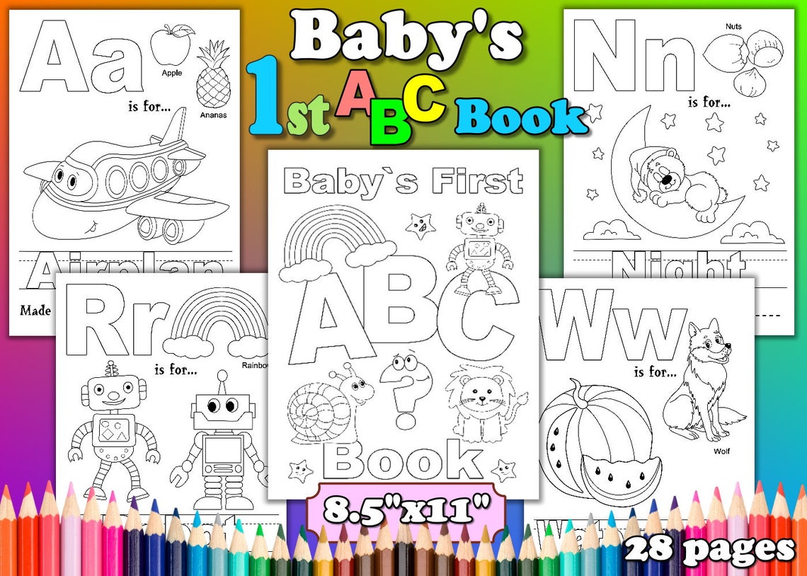 Baby's First ABC Book Babys First Alphabet Book | Etsy
