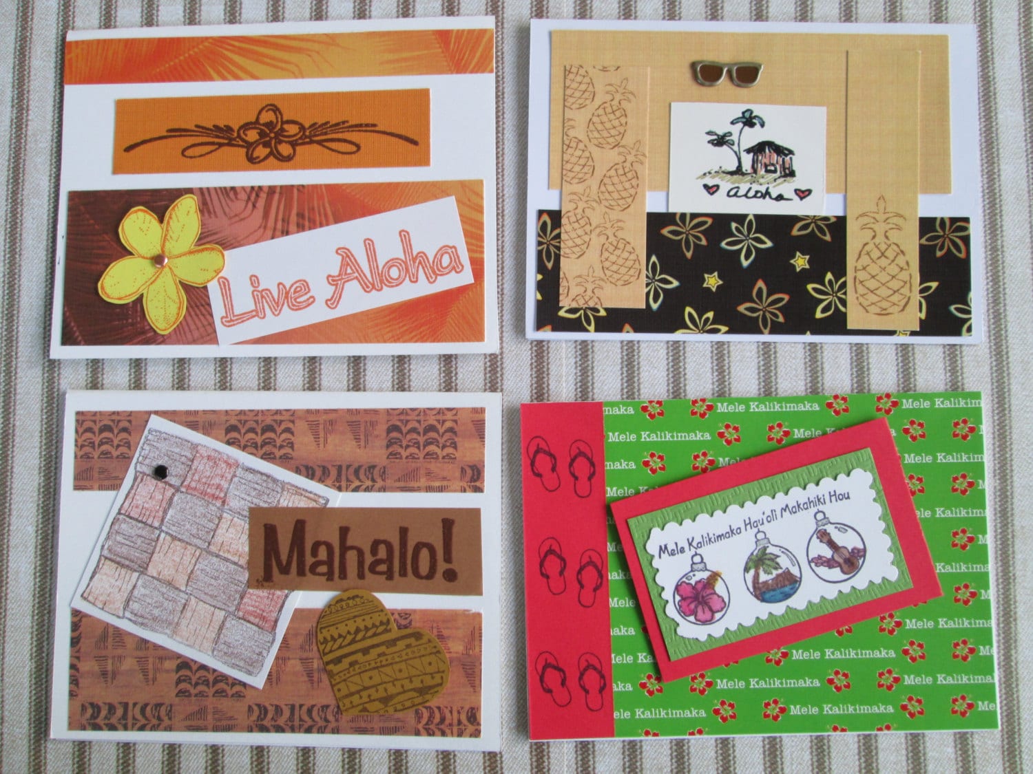 Hawaiian - Handmade Greeting Card Set - 411: Hawaiian Mix! - Etsy