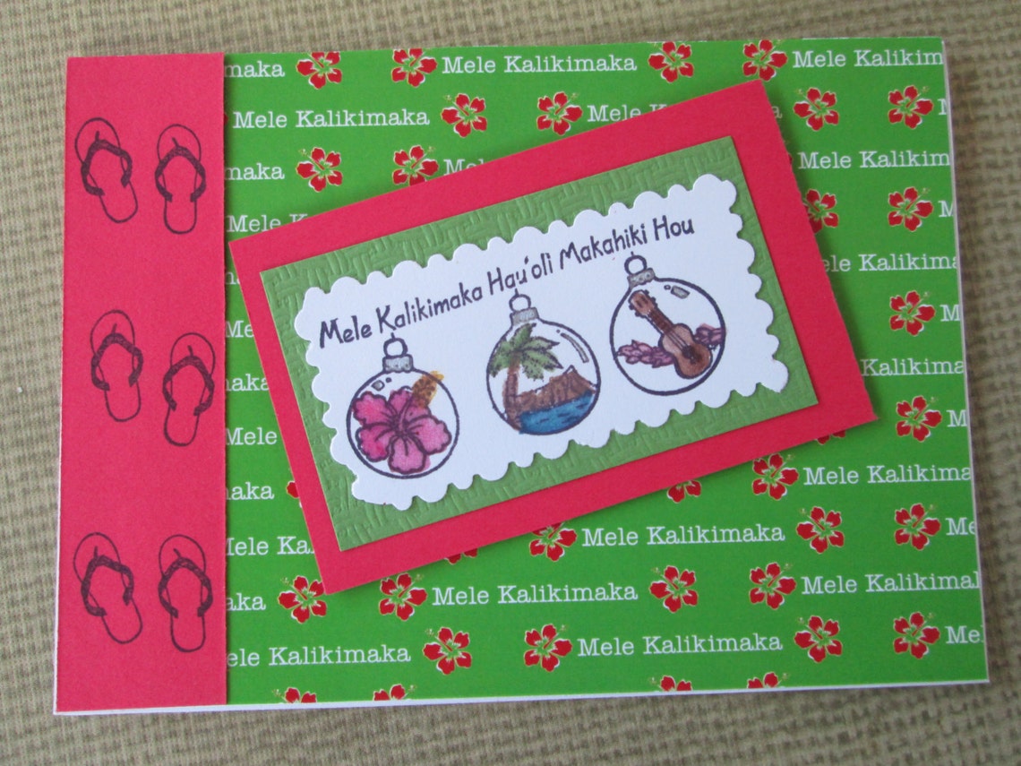 Hawaiian Handmade Greeting Card Set 411: Hawaiian Mix - Etsy