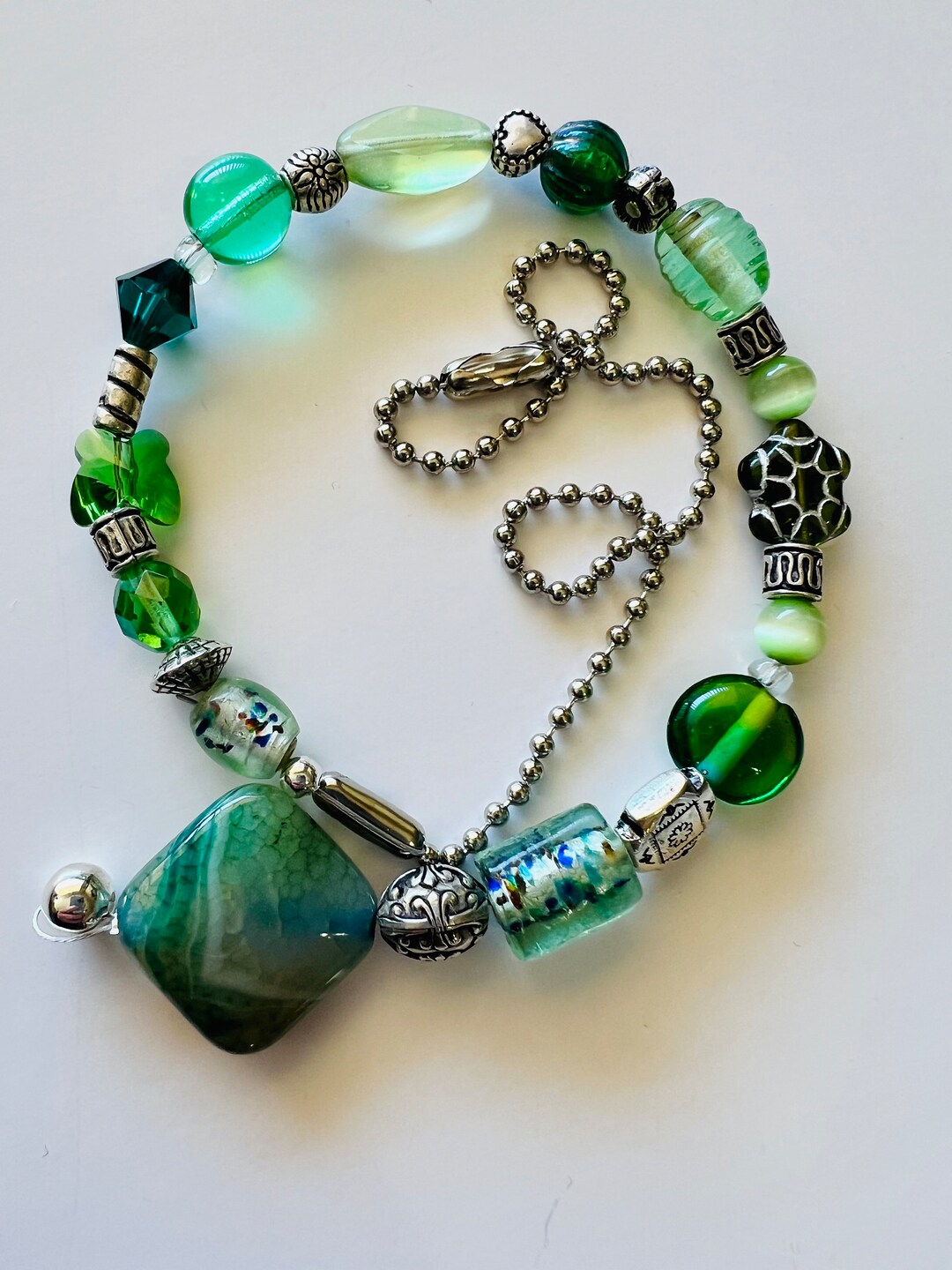 Green Diamond Beaded Ceiling Fan Pull - Etsy