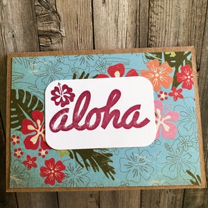 Hawaii Aloha - Handmade Greeting Card Set #469 - Etsy