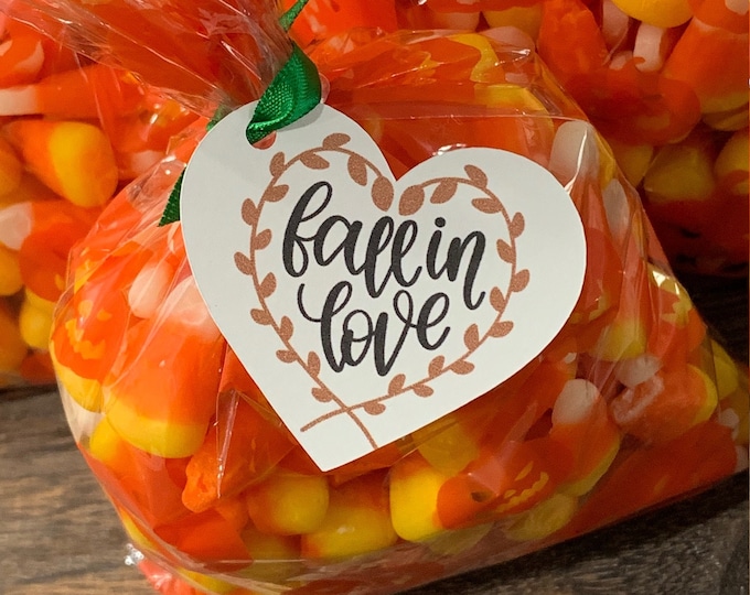 Fall in Love Tags Fall Wedding Favor Tags Fall Bridal Shower | Etsy