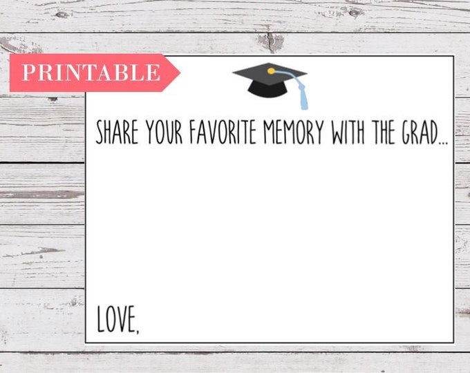 Share Your Memory With the Grad Printable Leave a Memory | Etsy