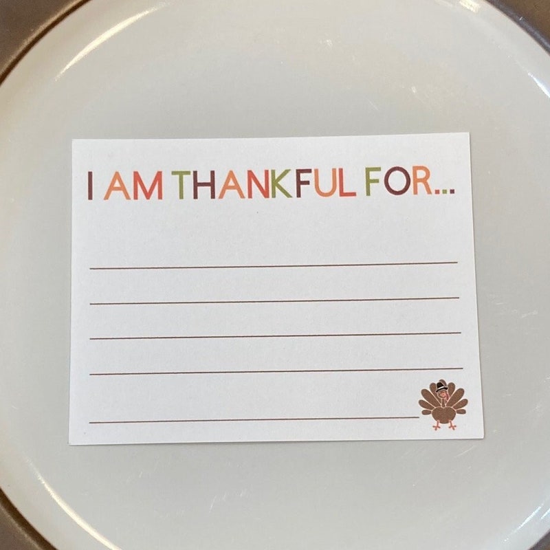I Am Thankful Cards - Etsy