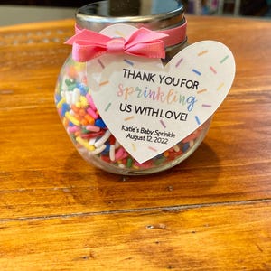 Thank You for Sprinkling Us With Love Tags (2" Wide), Baby Sprinkle ...