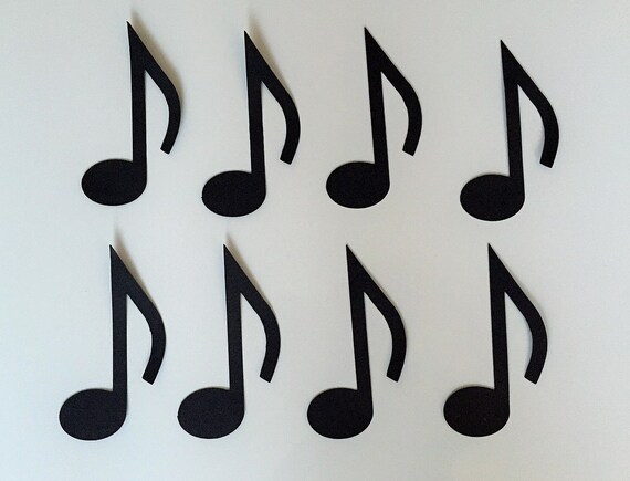 Music Note Die Cuts 4 Tall Paper Music Notes Music | Etsy