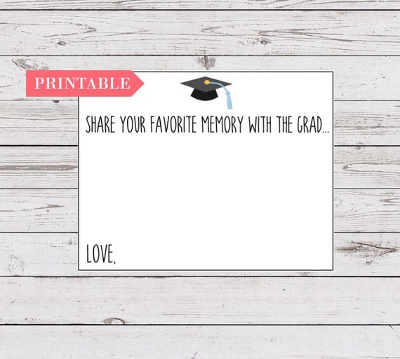 Share Your Memory With the Grad Printable Leave a Memory - Etsy