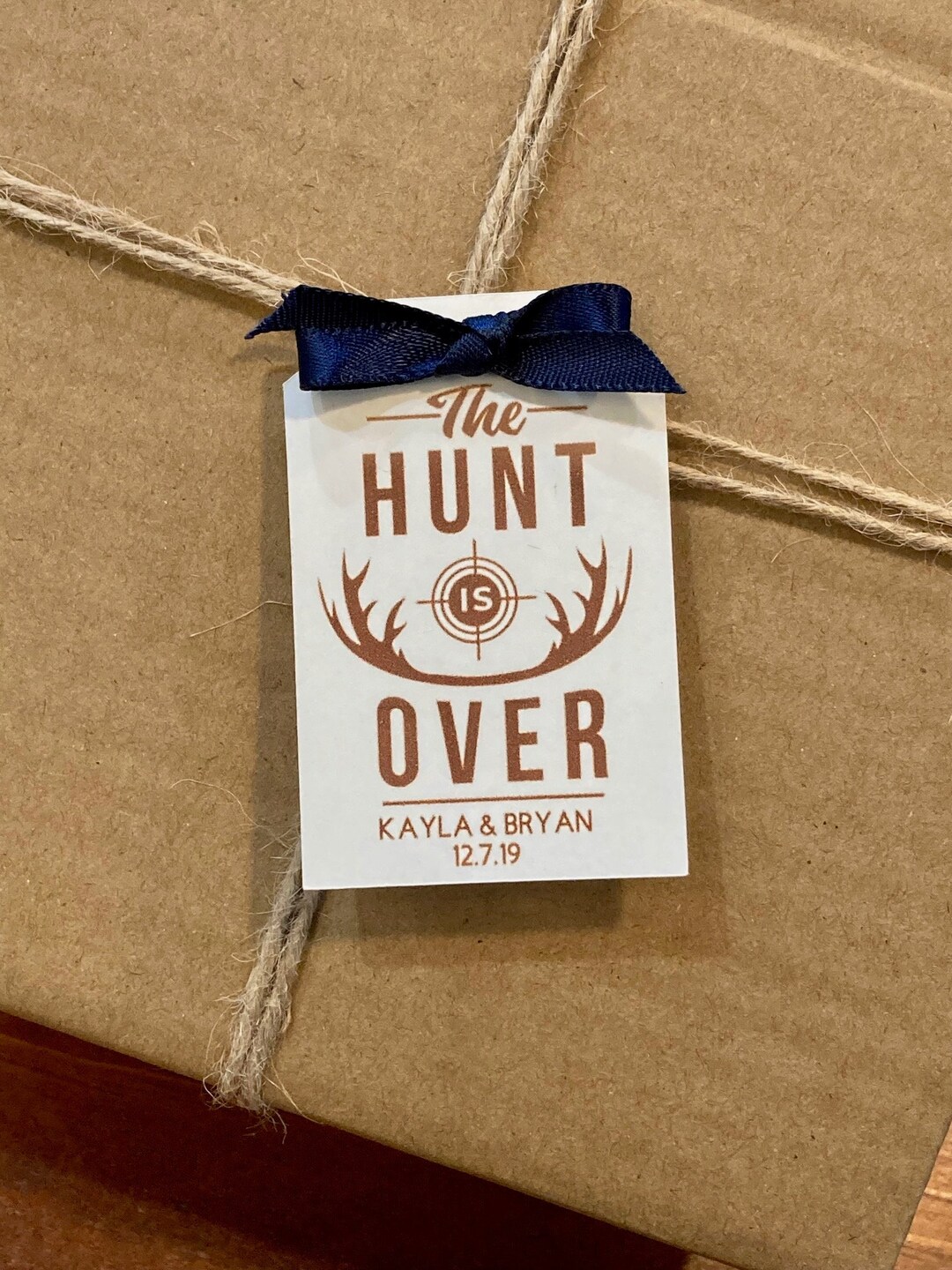 The Hunt is Over Tags, Hunting Themed Bridal Shower Favor Tags, Hunting ...