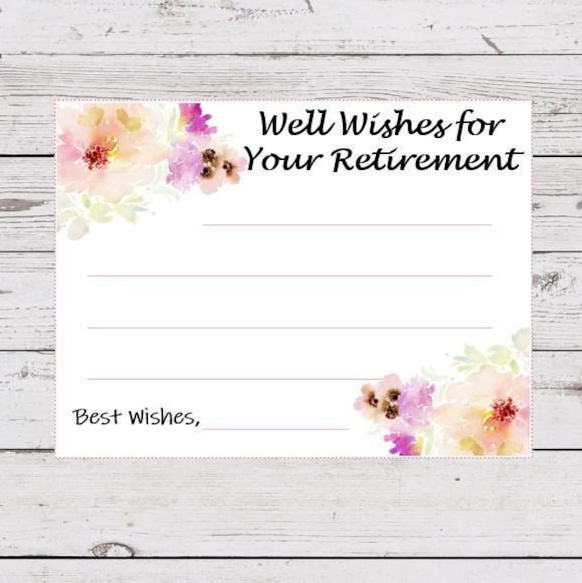 Retirement Wishes Printable Cards, Well Wishes for Retirement ...