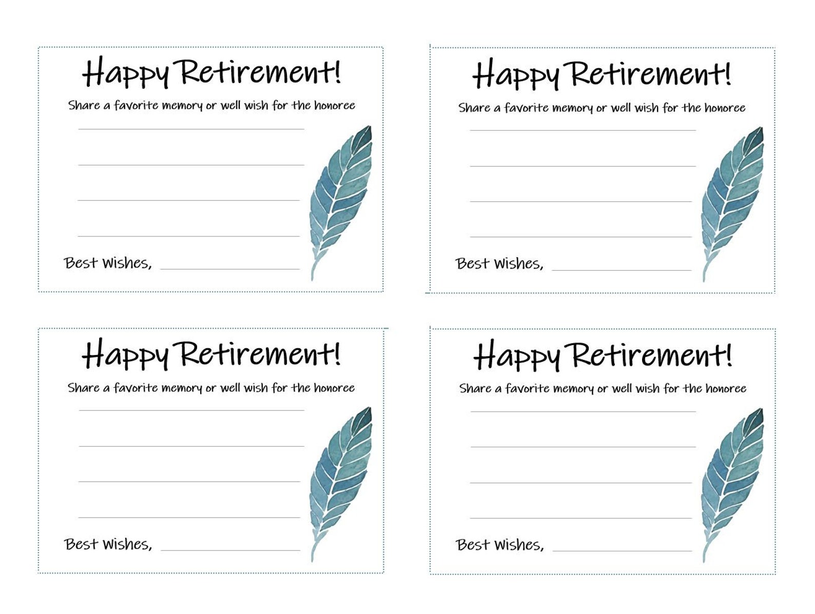 Share a Memory Printable Cards Retirement Party Memory Cards - Etsy