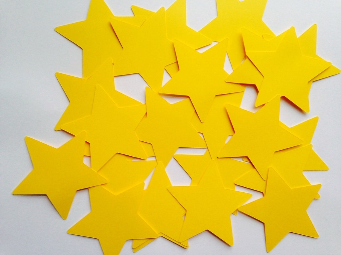 Paper Stars Star Die Cuts Primary Color Stars Rainbow - Etsy