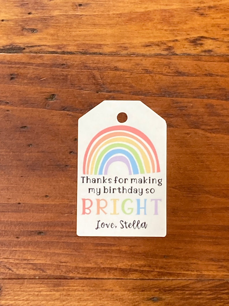 Thank You for Making My Birthday so Bright Tags Kids Birthday | Etsy