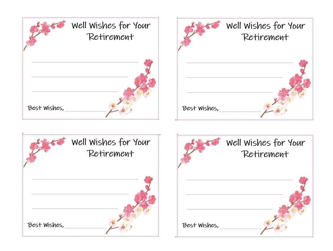 Retirement Wishes Printable Cards Well Wishes for Retirement - Etsy Canada