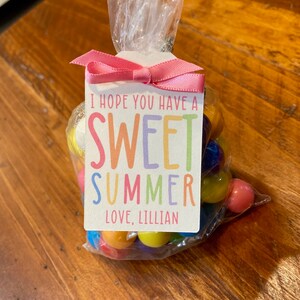 I Hope You Have a Sweet Summer Tags, End of School Favor Tags, Kids ...