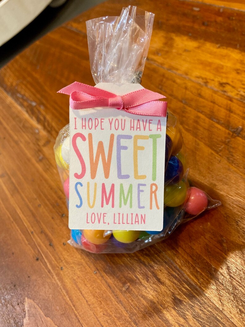 I Hope You Have a Sweet Summer Tags, End of School Favor Tags, Kids ...