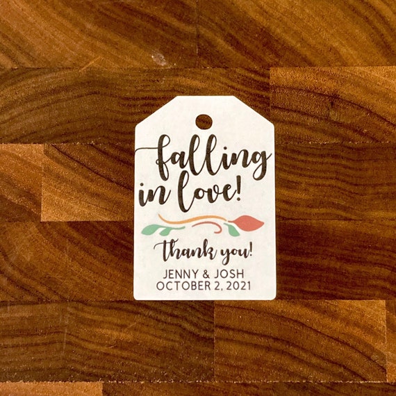 Fall in Love Tags Fall Wedding Favor Tags Fall Bridal Shower - Etsy