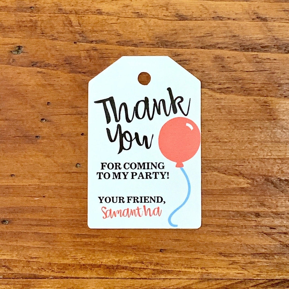 Thank You for Coming to My Party Tags Kids Birthday Party - Etsy