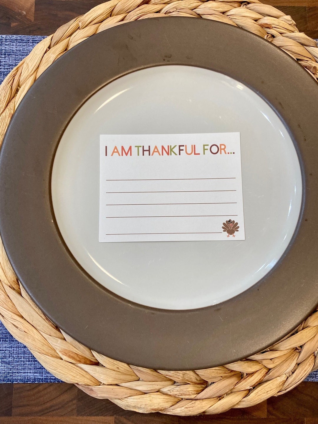 I Am Thankful for Card, Friendsgiving Thankful Card, Thanksgiving ...