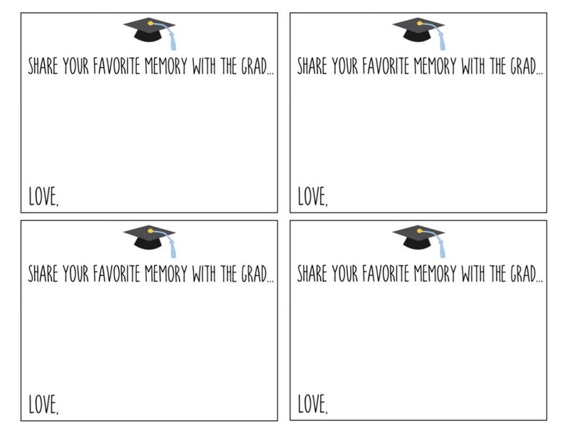 Share Your Memory With the Grad Printable Leave a Memory - Etsy