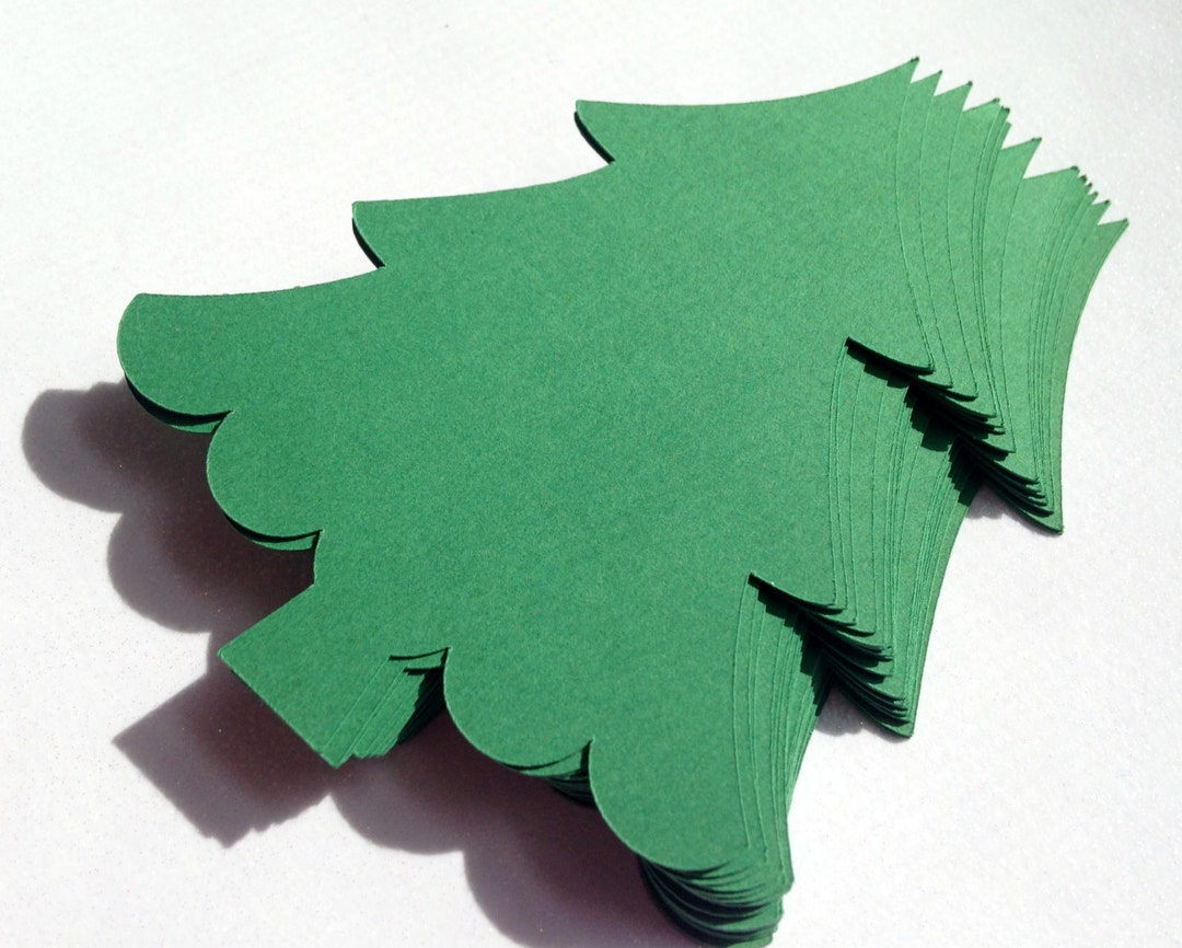 Paper Christmas Trees, Green Christmas Tree Die Cuts (3.5" Tall ...
