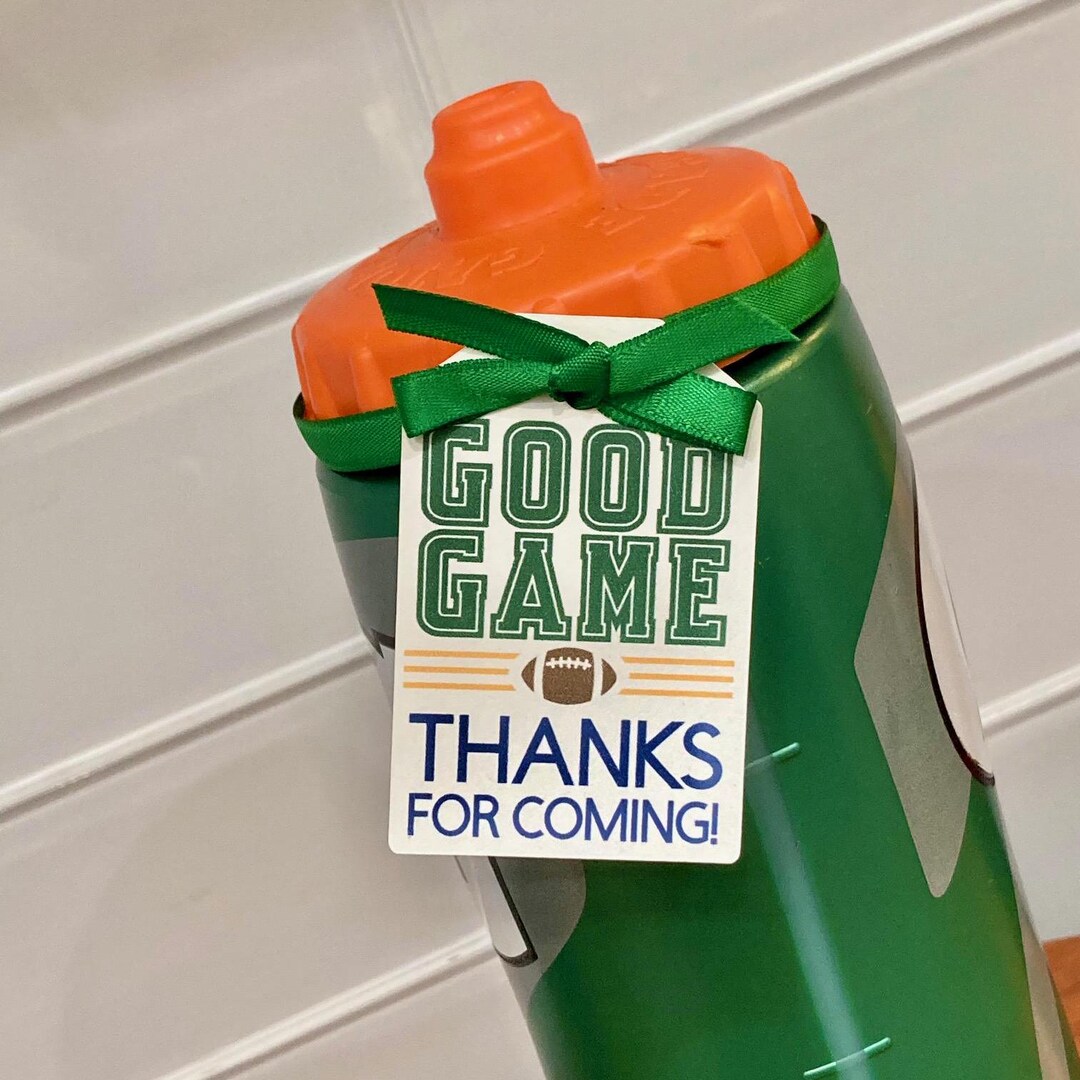 Sports Theme Birthday Party Favor Tags, Good Game Thanks for Coming ...