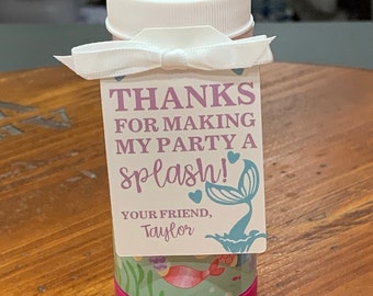 Mermaid Birthday Party Favor Tags Thank You for Making My Birthday a ...