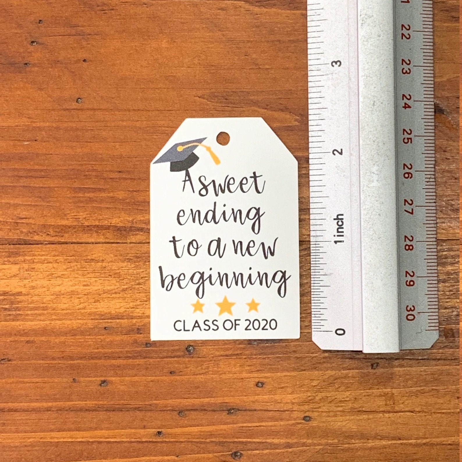 Happy Graduation Tags A Sweet Ending to a New Beginning Tags - Etsy