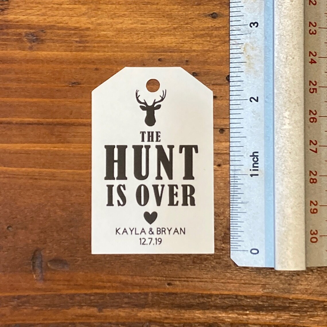 The Hunt is Over Tags, Hunting Themed Bridal Shower Favor Tags, Hunting ...