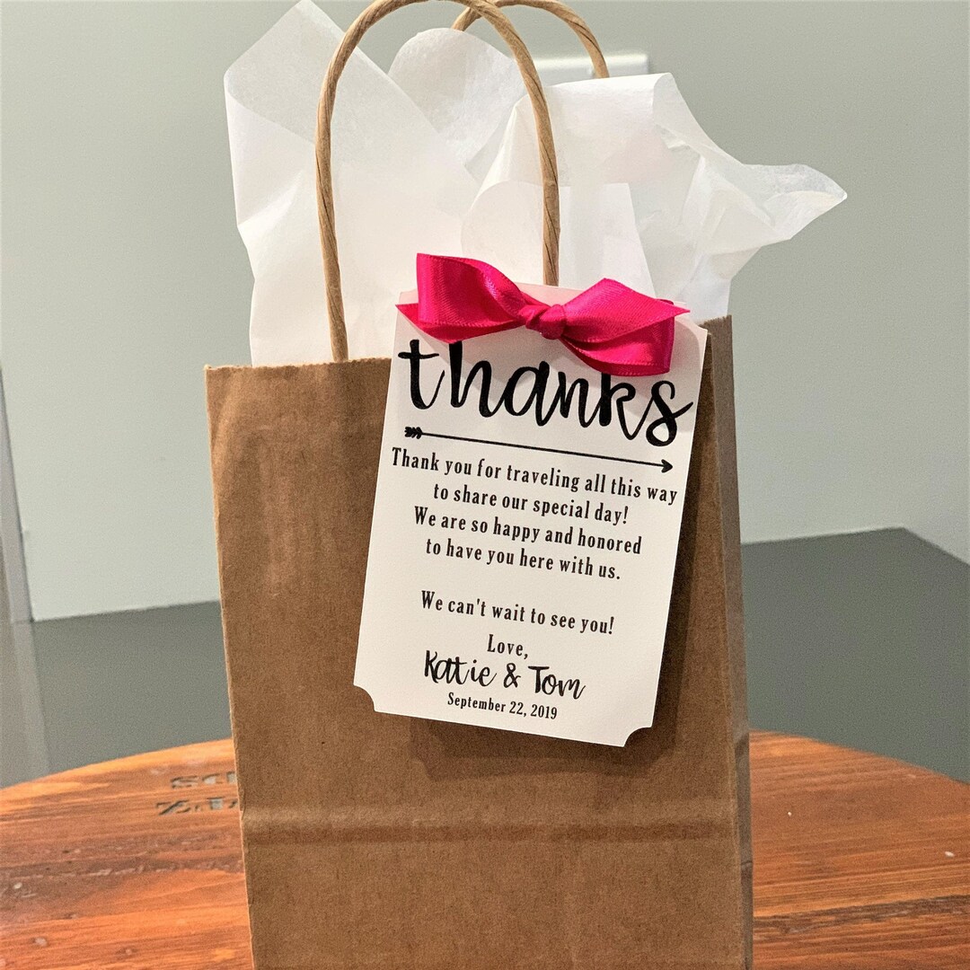 Wedding Welcome Bag Tag, Custom Wedding Welcome Bag Tags, Hotel Guest ...