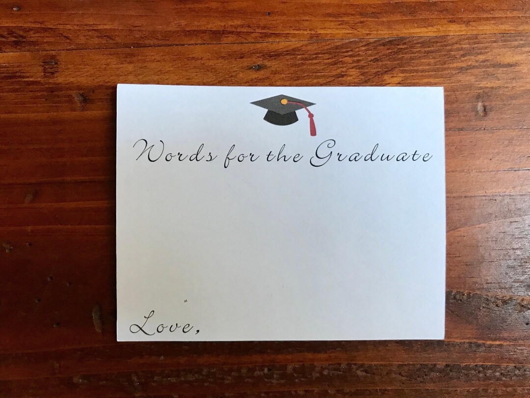 Words for Graduate Cards, Class of 2026 Graduation Party Guestbook - Etsy