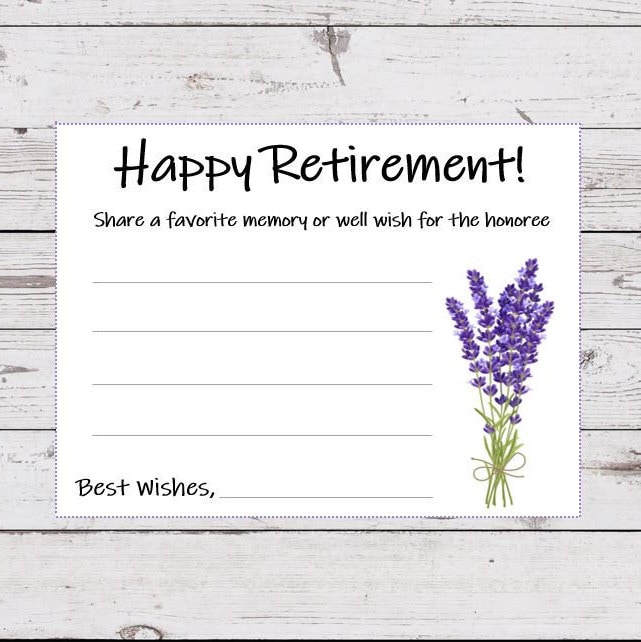 Share a Memory Printable Cards, Retirement Party Memory Cards ...