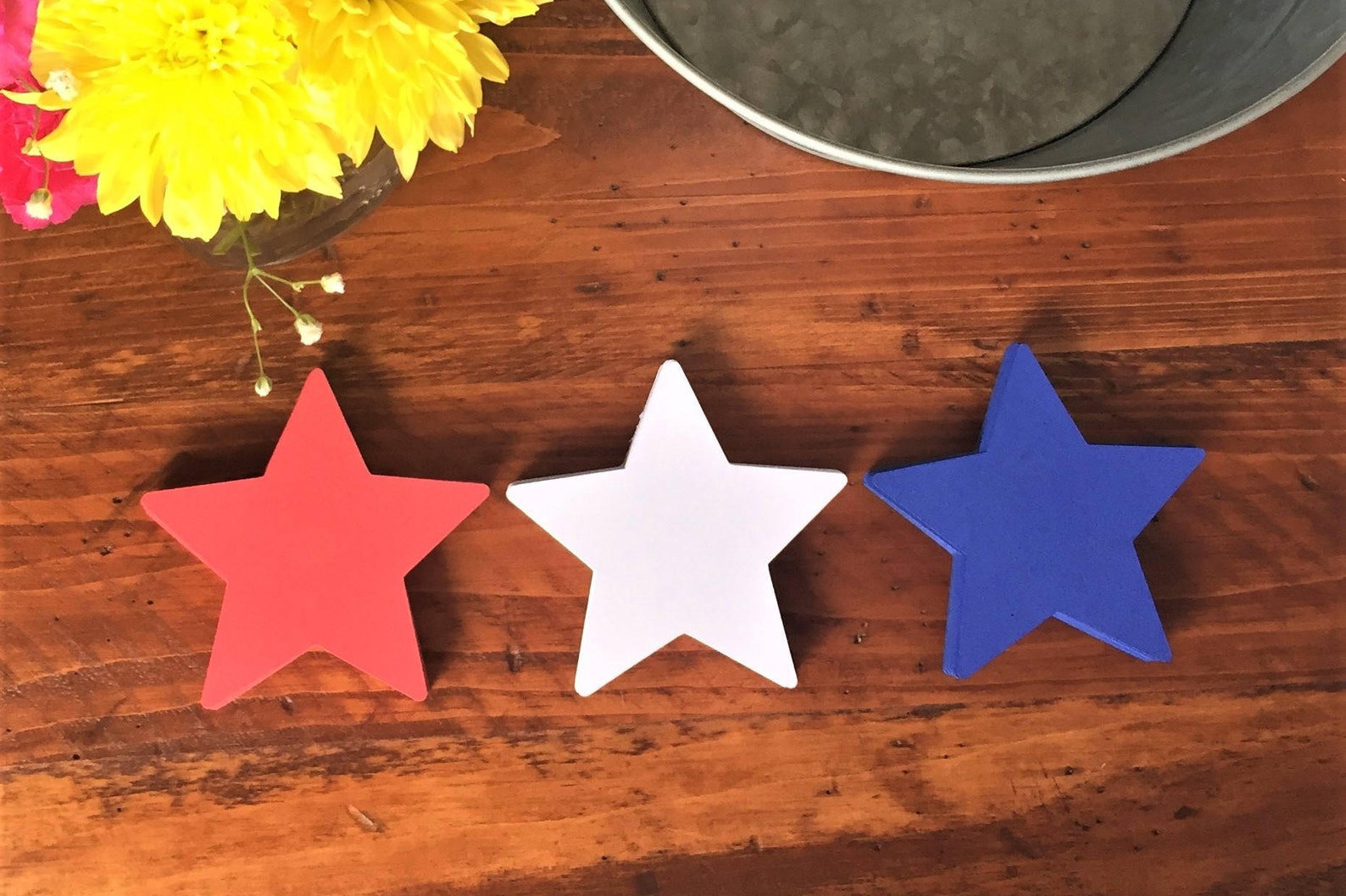 Red White Blue Paper Stars 24 Star Die Cuts july 4 Decor - Etsy