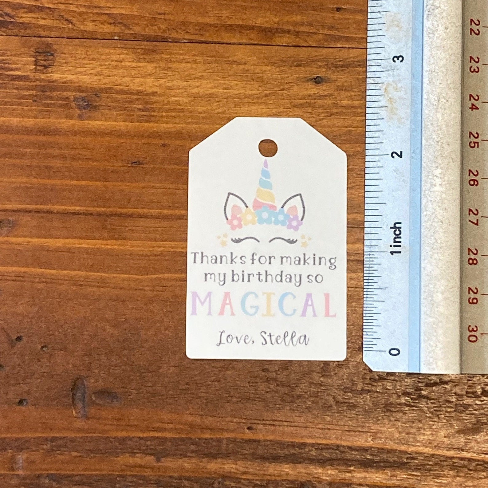 Thank You for Making My Birthday so Magical Tags, Kids Birthday Party ...