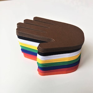 Hand Die Cuts, Paper Hands, You Choose Color and Size - Etsy