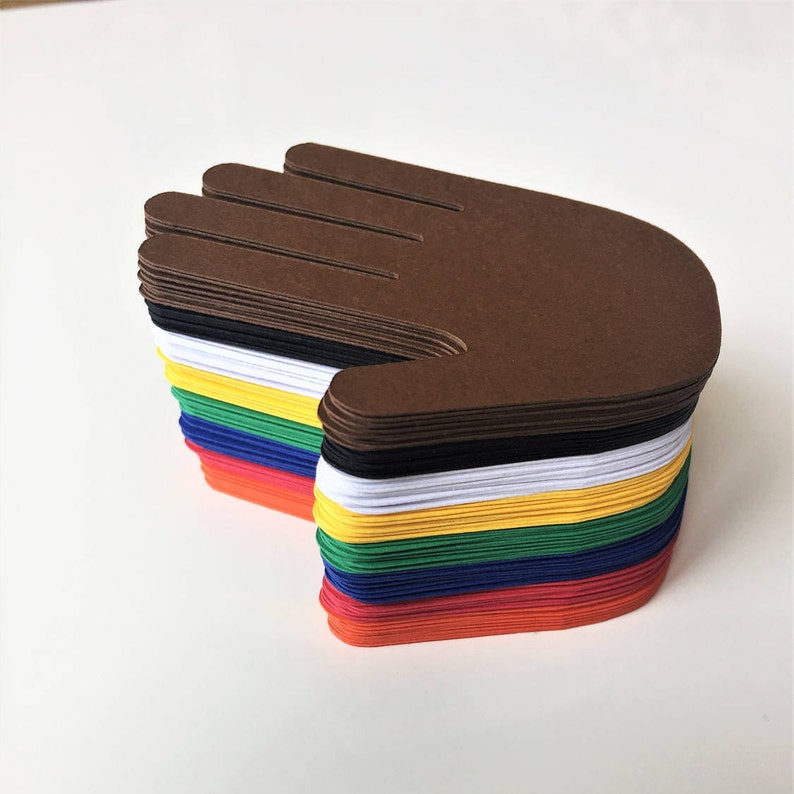 Hand Die Cuts Paper Hands You Choose Color and Size | Etsy