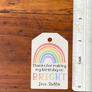 Thank You for Making My Birthday so Bright Tags, Kids Birthday Party ...