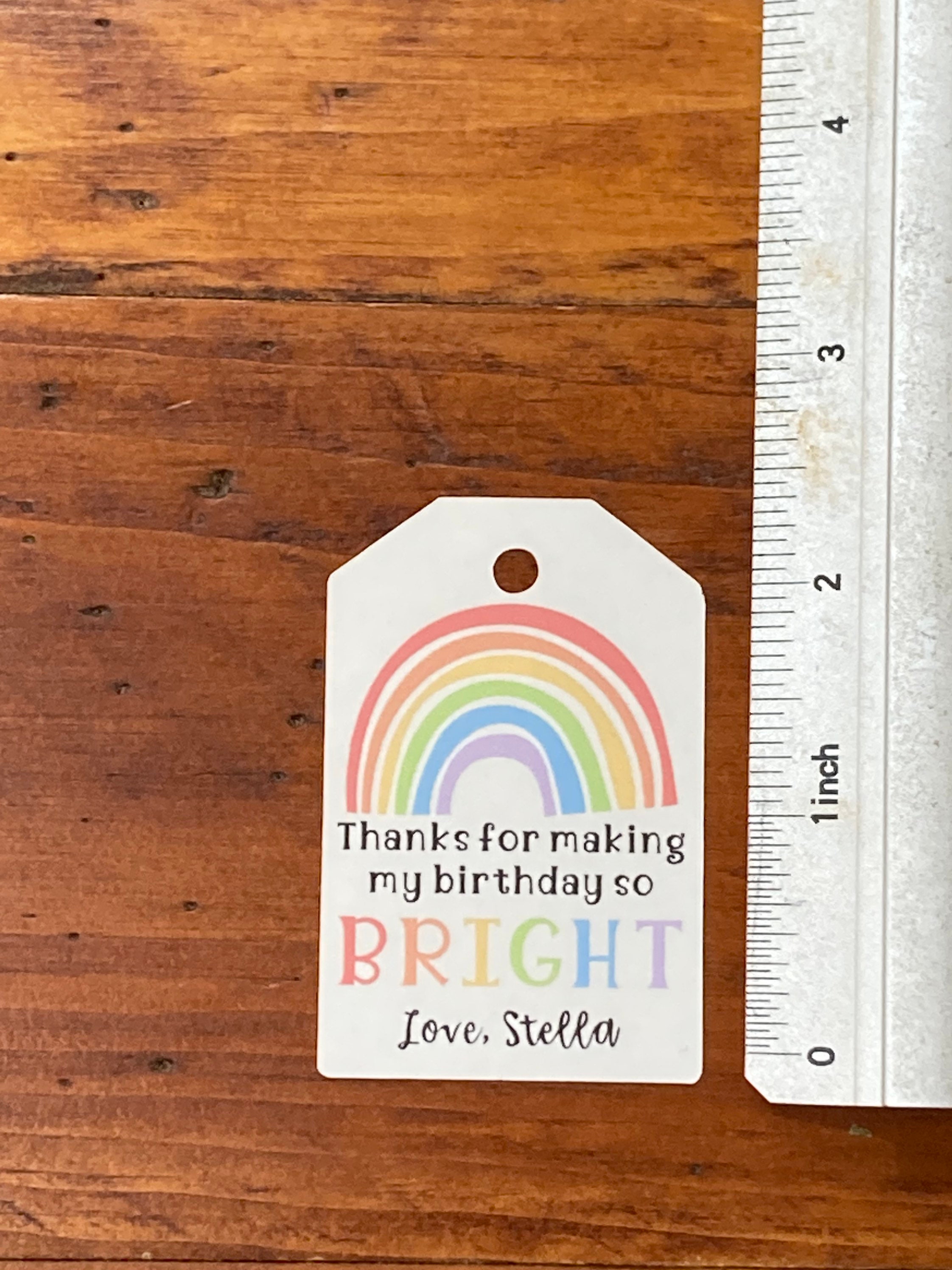 Thank You for Making My Birthday so Bright Tags, Kids Birthday Party ...