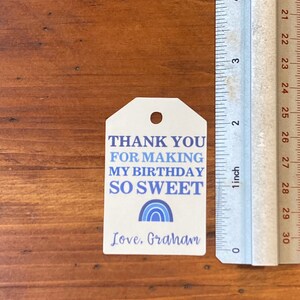 Thank You for Making My Birthday so Sweet Tags, Kids Birthday Party ...