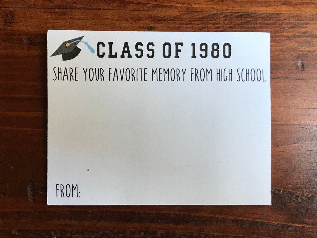 Class Reunion Share Your Favorite Memory From High School Cards, Leave ...