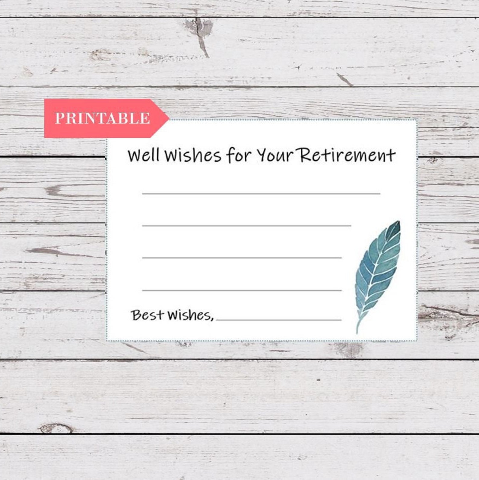 Retirement Wishes Printable Cards, Well Wishes for Retirement ...