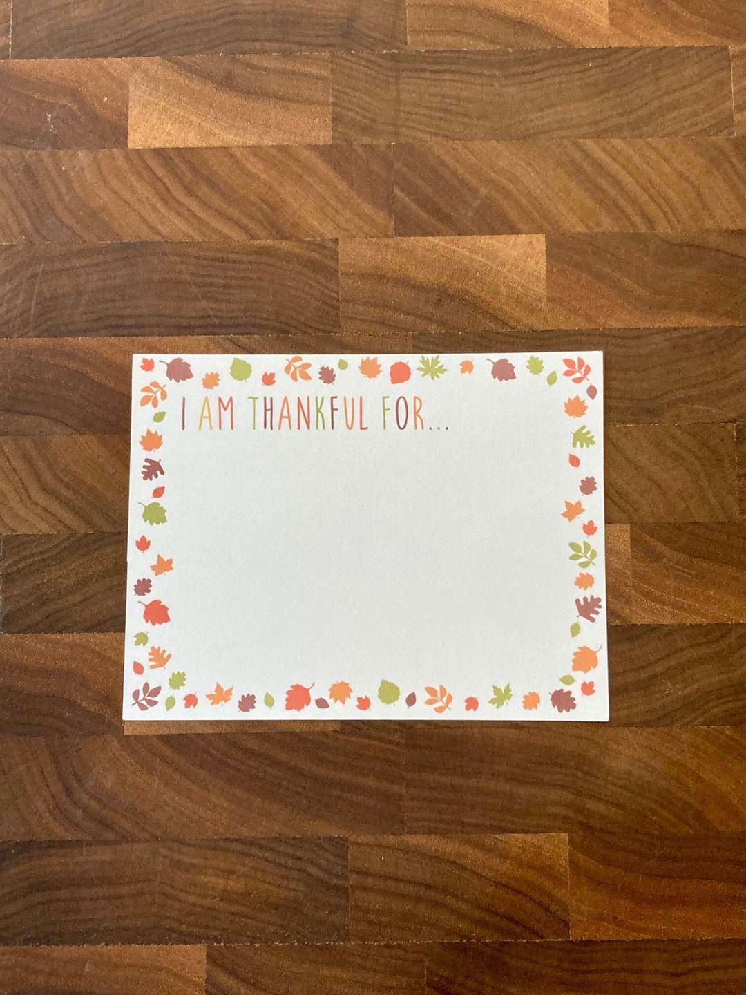 I Am Thankful for Card, Friendsgiving Thankful Card, Thanksgiving ...