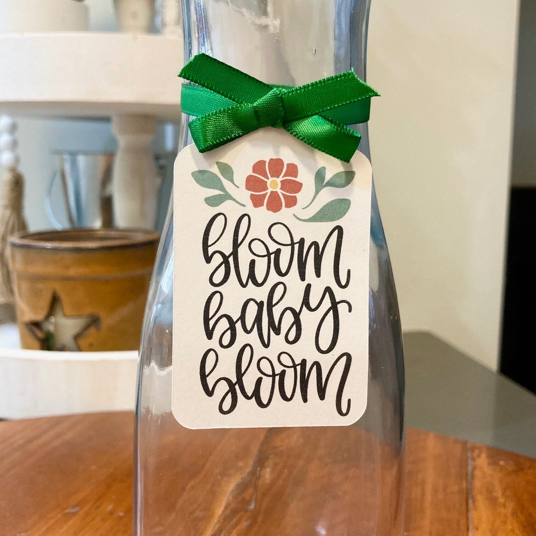 Bloom Baby Bloom Tags, Spring Baby Shower Favor Tags, Listing for Tags ...
